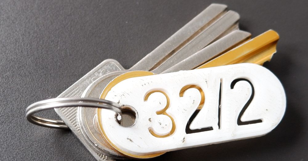 Stencil text key tag (customizable) by Jan K. | Download free STL model ...