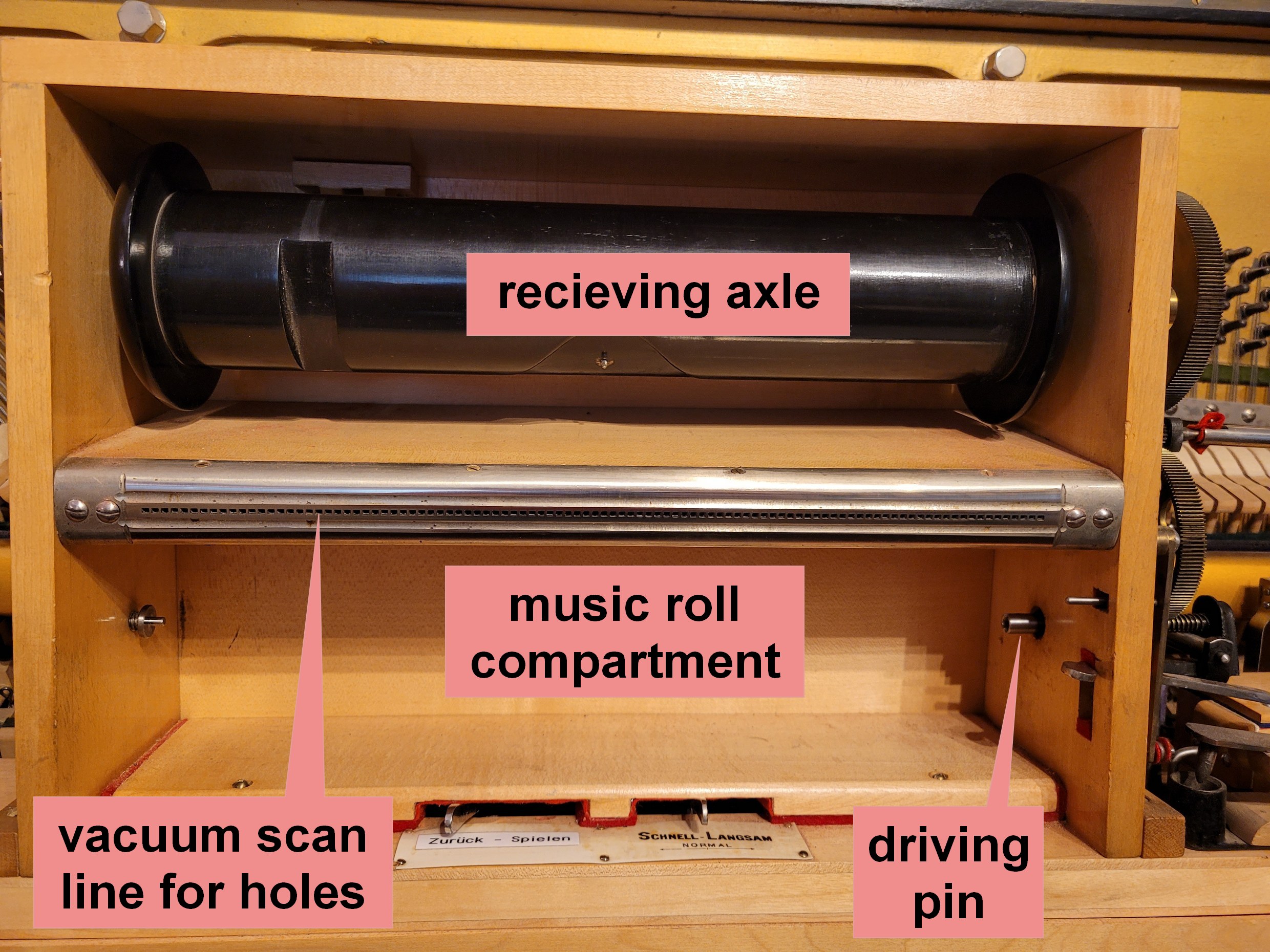 Welte-Mignon Piano Music Paper Roll Holder by Nils | Download free STL ...