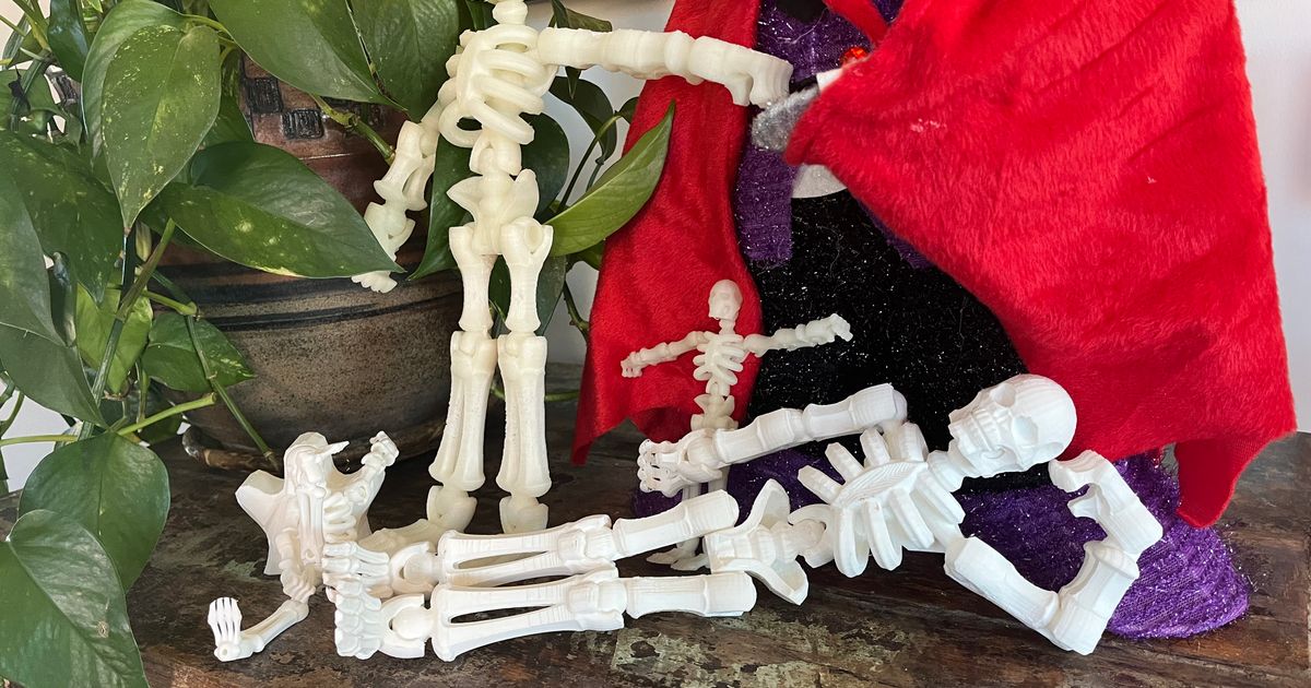 movable skeleton decoration by Hoani3D | Download free STL model ...