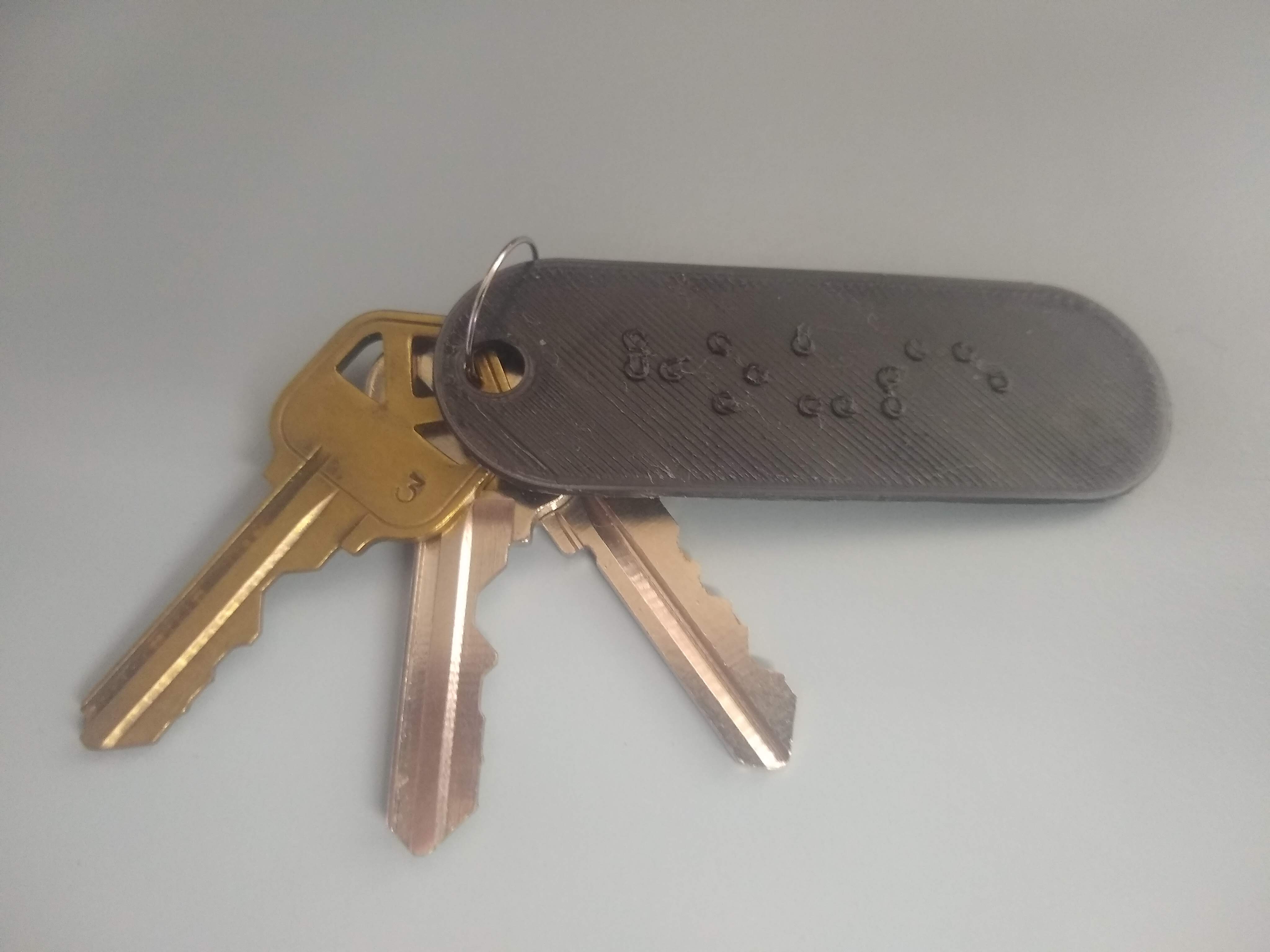 Braille Keychain by BroJJ | Download free STL model | Printables.com