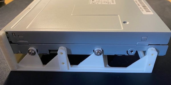 5.25" Half Height Bay Gotek Floppy Emulator Bracket with space for 3.5 ...
