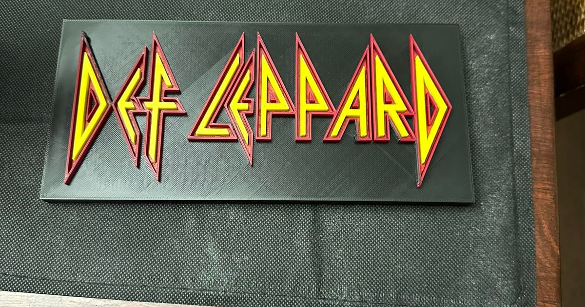 Def Leppard Band Sign by rsnider2 | Download free STL model ...