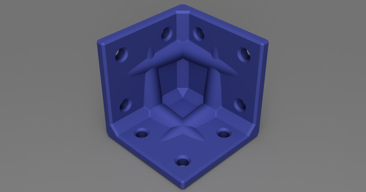 Corner Connector (50x50x50x5x5) by Wilko | Download free STL model ...