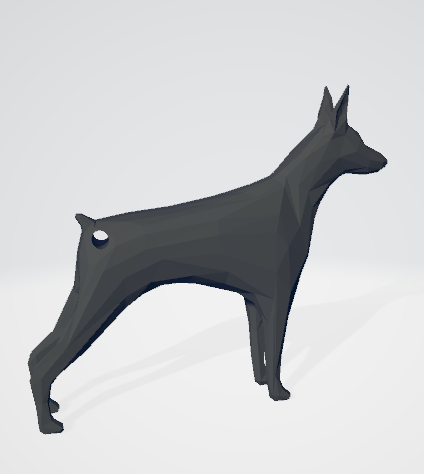 Low Poly Doberman Keychain / Dobermann Key / Dog Keychain by Leow ...