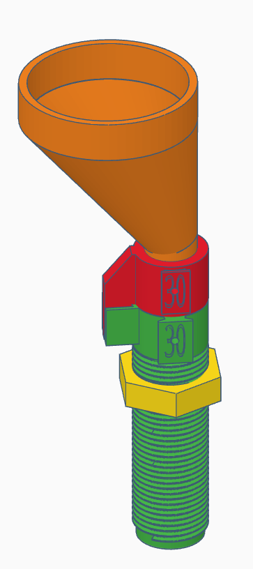 Powder through die and funnel by Clinton | Download free STL model ...
