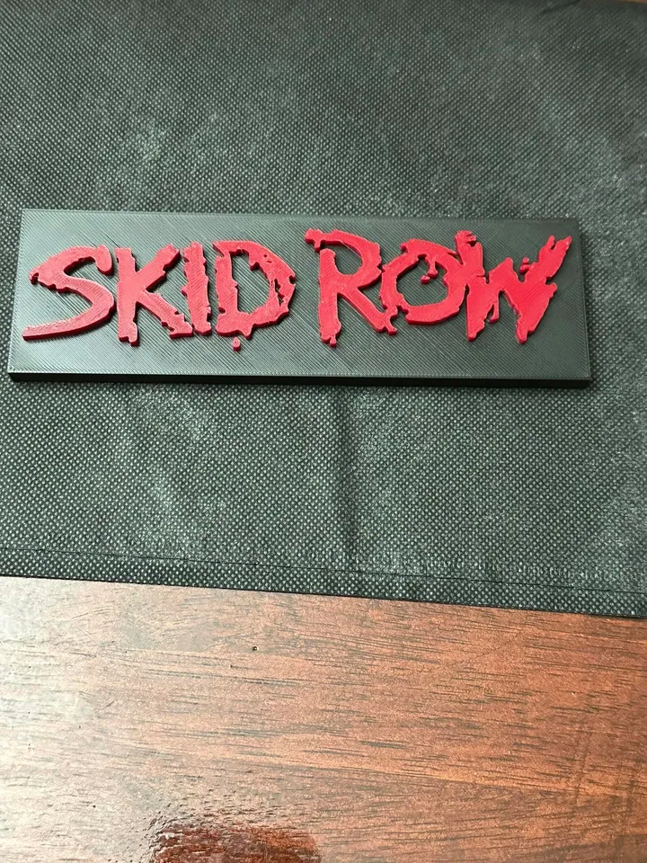 Skid Row 80's Band Sign by rsnider2 | Download free STL model ...
