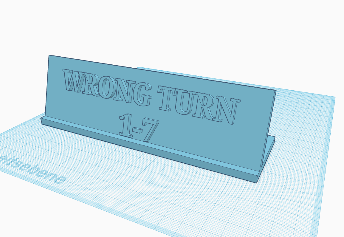 WRONG TURN 1-7 schild by Patrik | Download free STL model | Printables.com