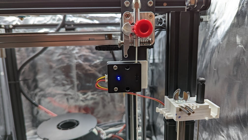 Ender 5 Filament Sensor Spacer/Mount w/Micro Swiss Dual Gear Extruder ...