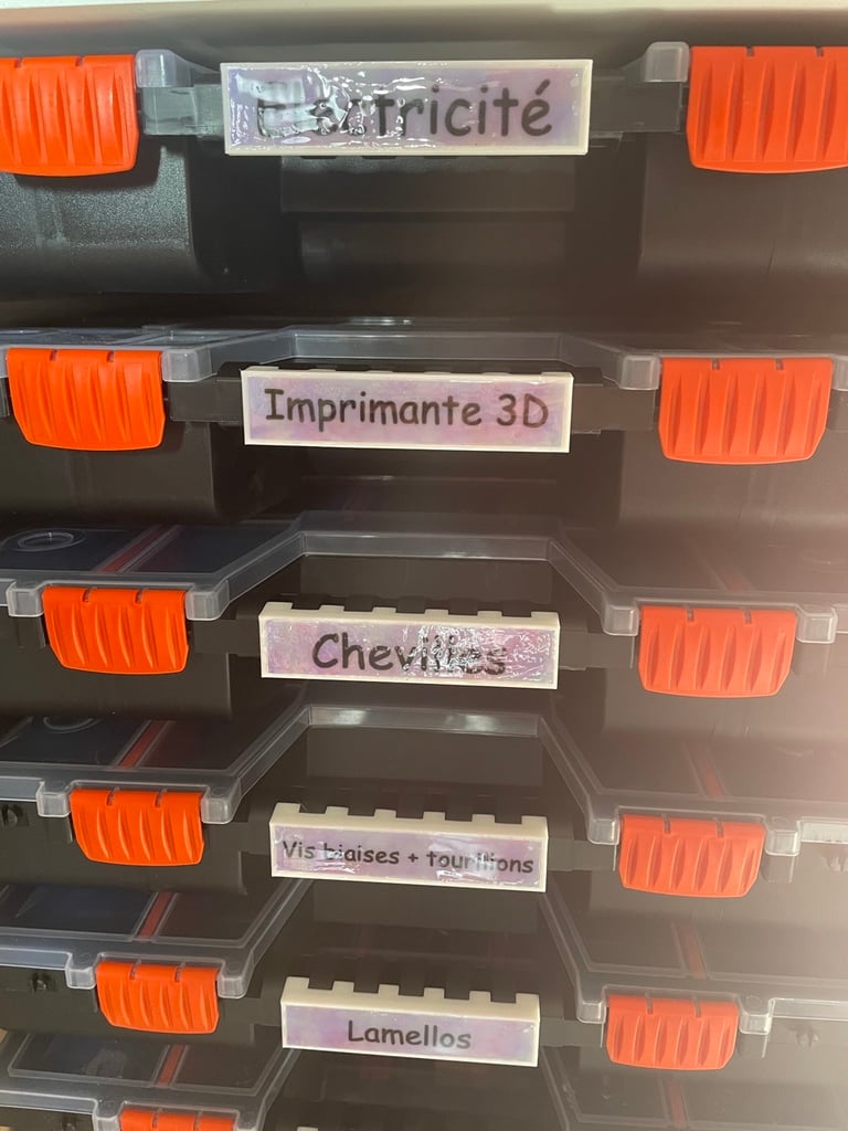 Étiquette Boite de rangement action by DREnd59 | Download free STL ...