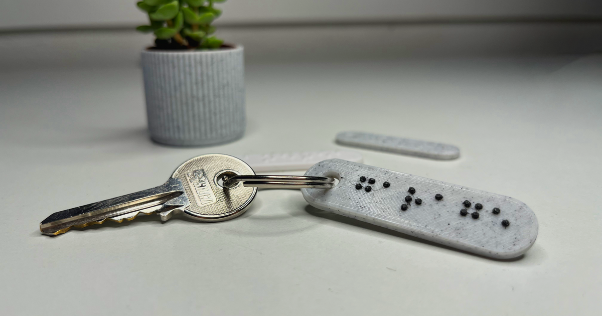 Custom Braille Key Tags by andino | Download free STL model ...