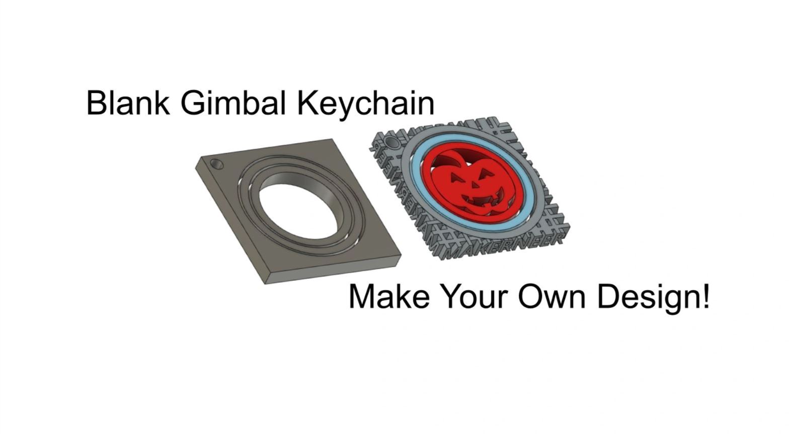 Gimbal Keychain Blank by Makerneer | Download free STL model ...