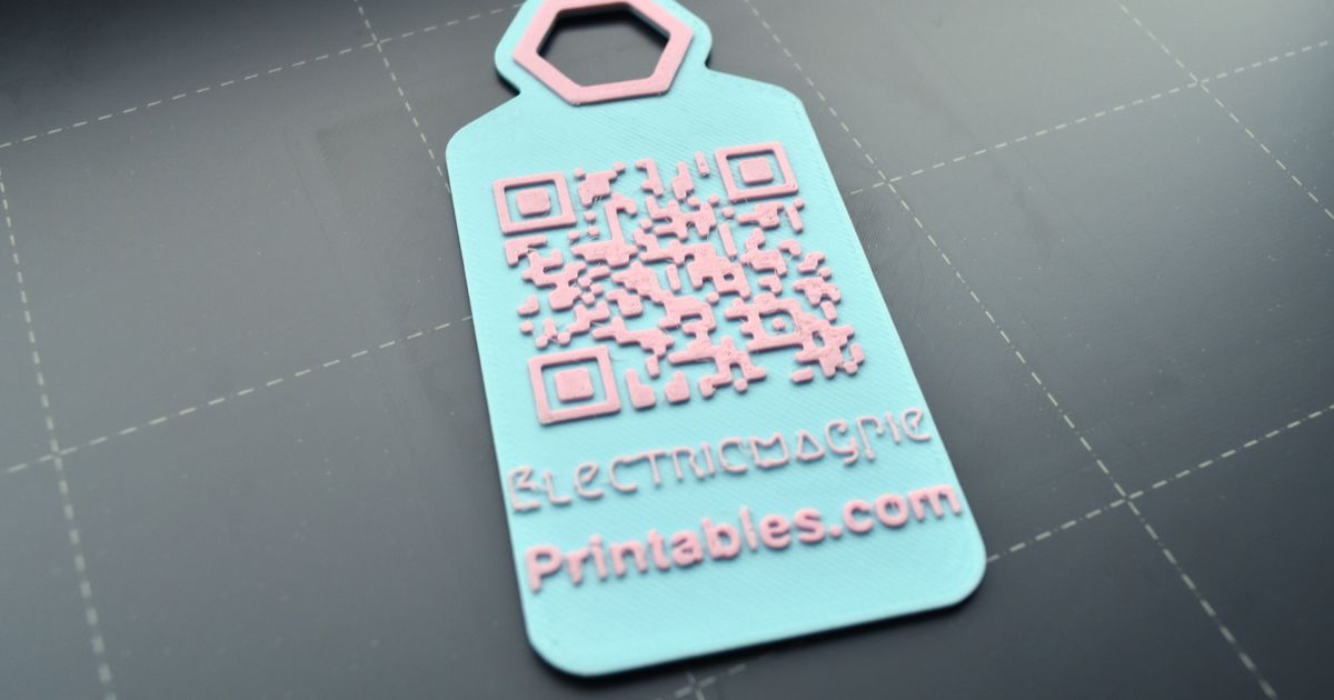 QR Code Keychain by ElectricMagpie | Download free STL model ...