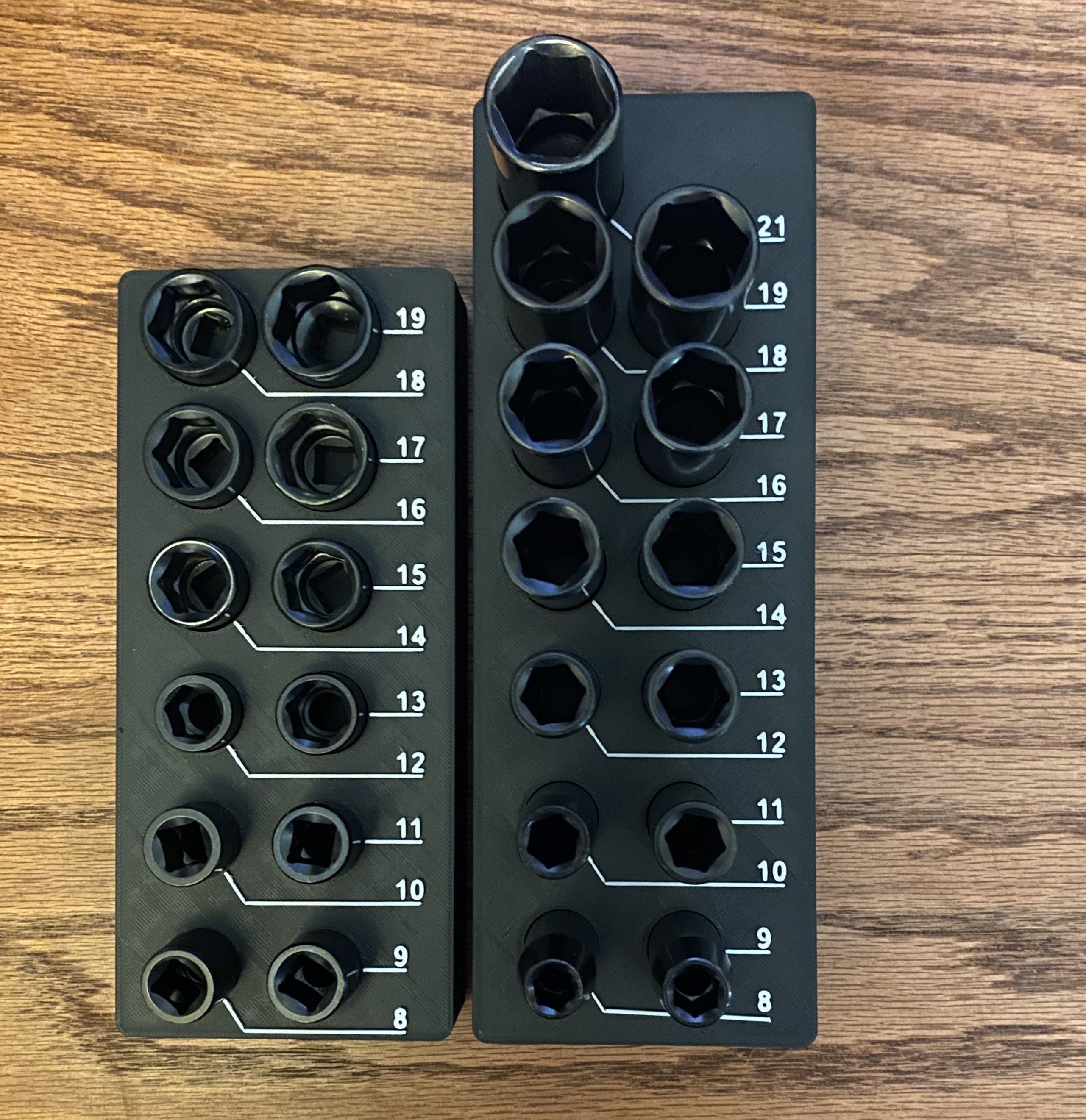 (6 set variations) 3/8"Dr Impact Metric Socket Organization, Gridfinity ...