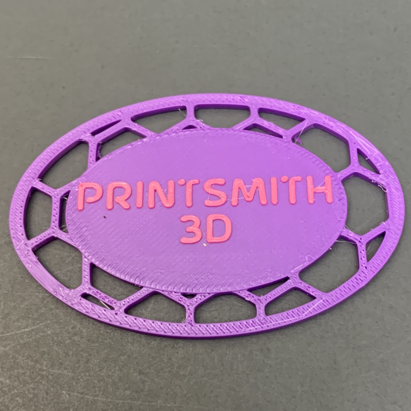 Hex-Oval Customizable Keychain by PrintSmith3D | Download free STL ...