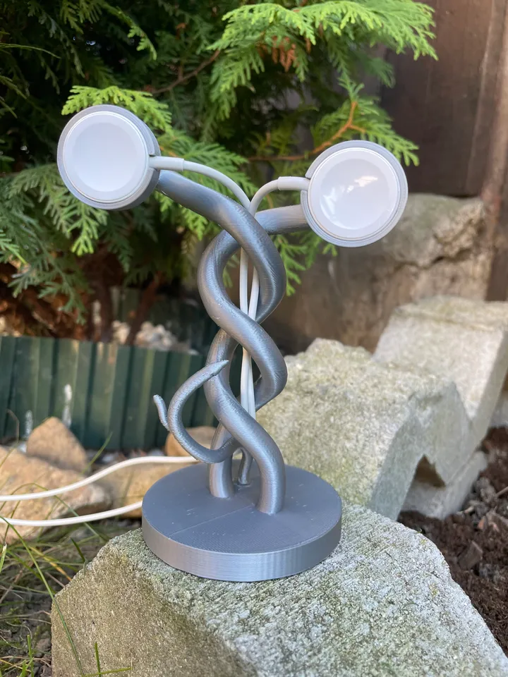 Holder for 2 Apple Watch charg by AXIOM Prints | Download free STL ...