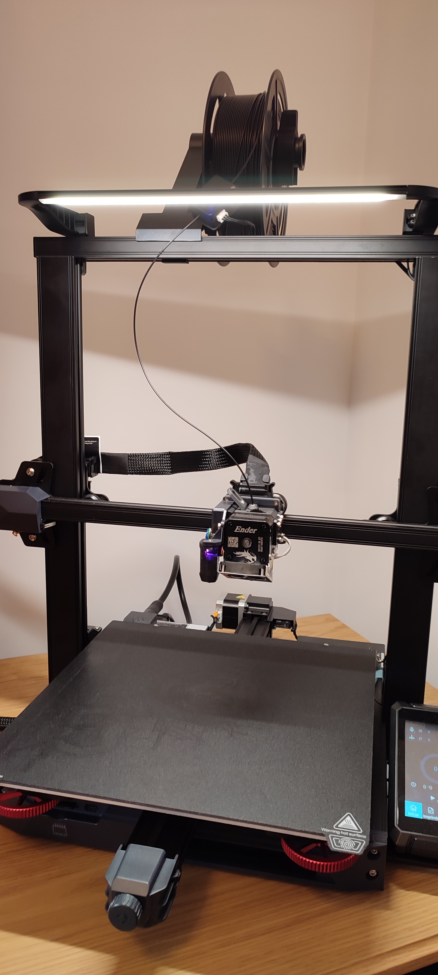 Support to fit the original LED light bar Creality Ender3 (Pro, Neo, V2) on Ender3 S1 Plus by ...