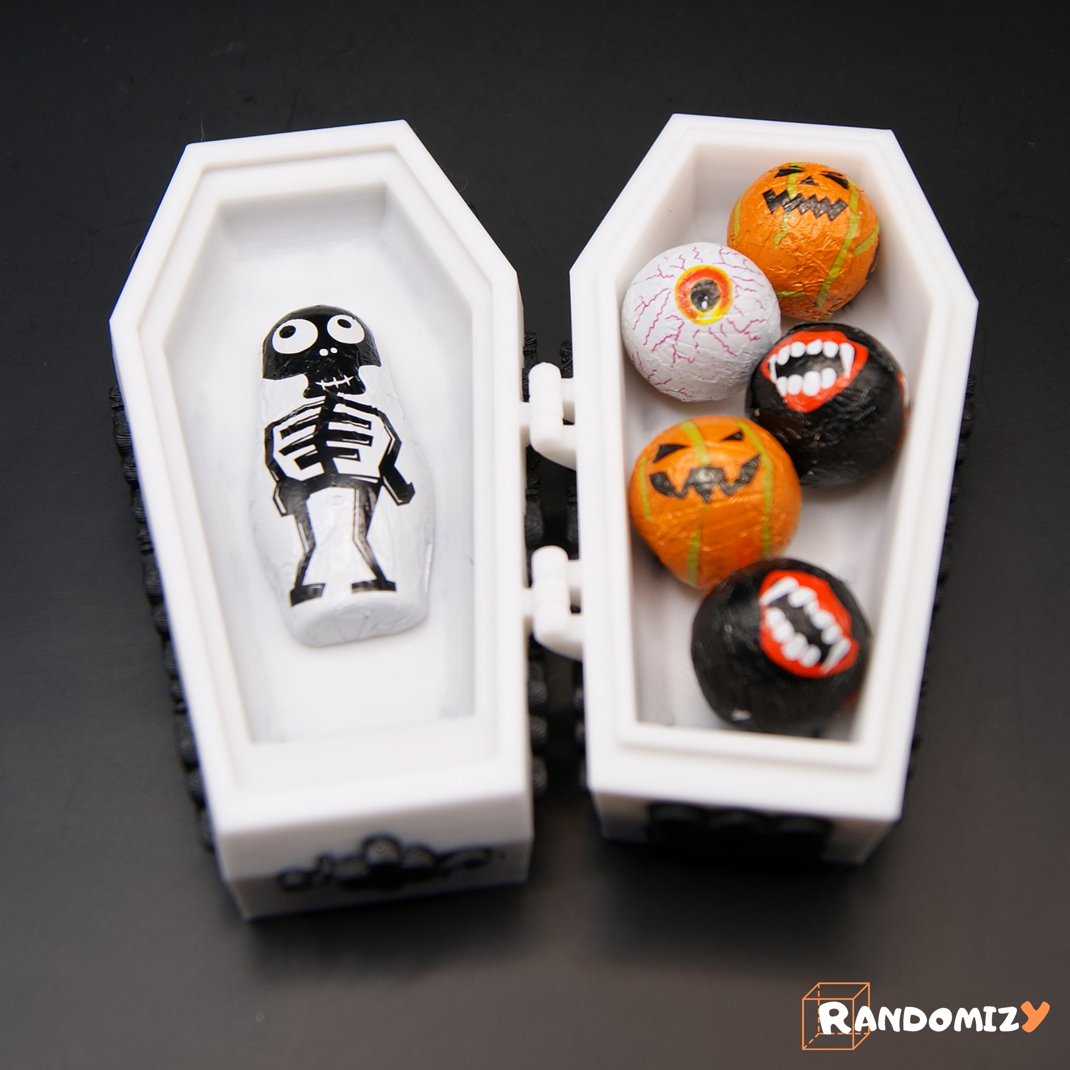 Coffin Shaped Box (Skull) by Randomizy | Printables Store
