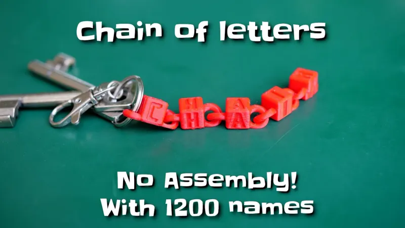 Letter bead keychain (configurable) by Makkuro | Download free STL ...
