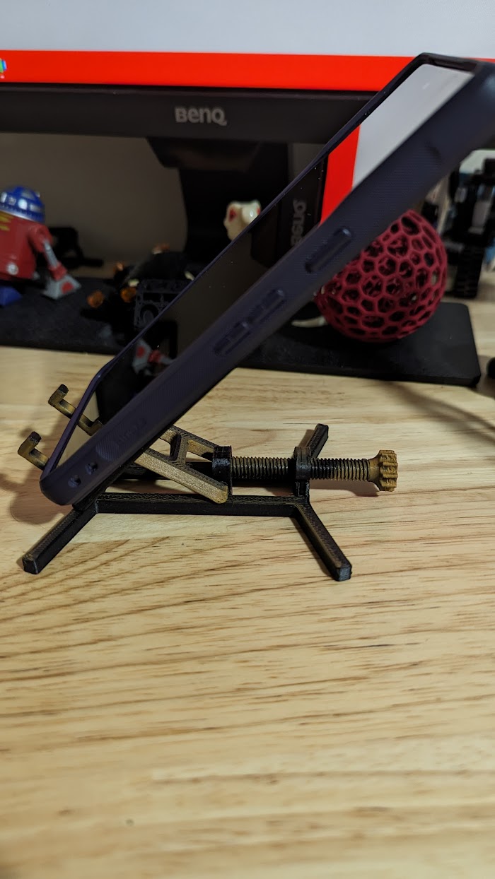 Tilt adjust phone stand by Titan3D | Download free STL model ...