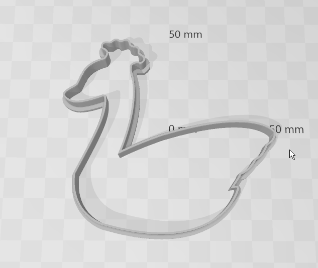 Swan with crown cookie cutter 02cm - 10cm by kapiosk | Download free ...