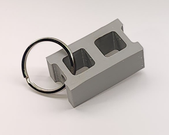 Cement Block Key Chain by Matthew Wegmann | Download free STL model ...