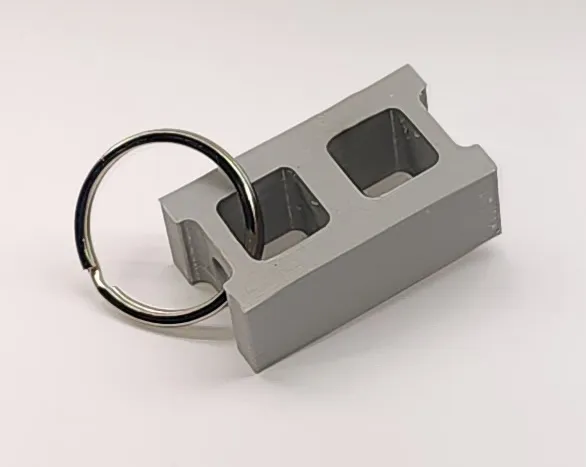 Cement Block Key Chain by Matthew Wegmann | Download free STL model ...