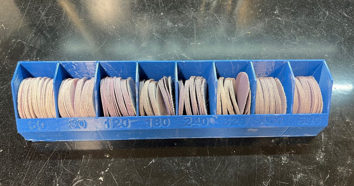 2" Sanding Disc Organizer 8 Bay by Chris Nolan | Download free STL ...