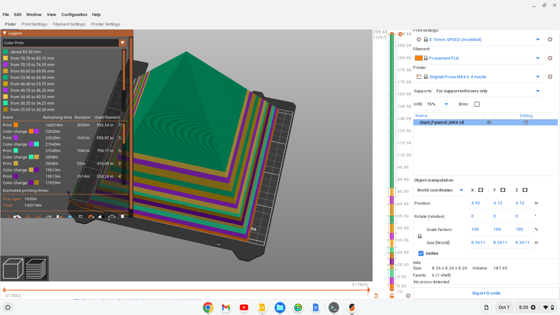 Giant pyramid multi color by spotcoop | Download free STL model ...