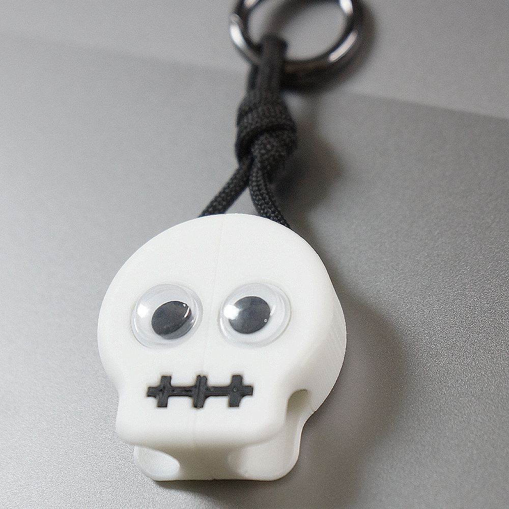 Zipper Pull - Skull Face by Whadup | Download free STL model ...