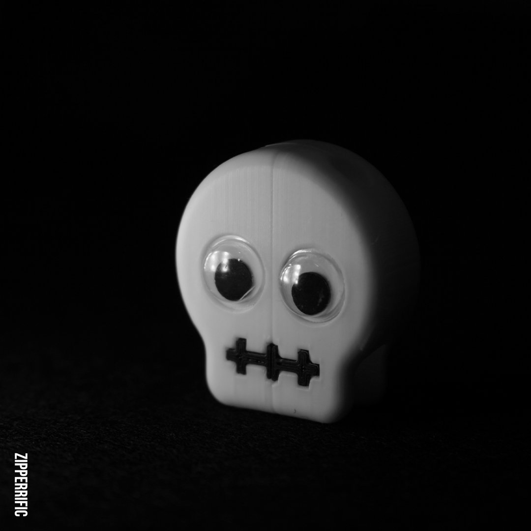 Zipper Pull - Skull Face by Whadup | Download free STL model ...