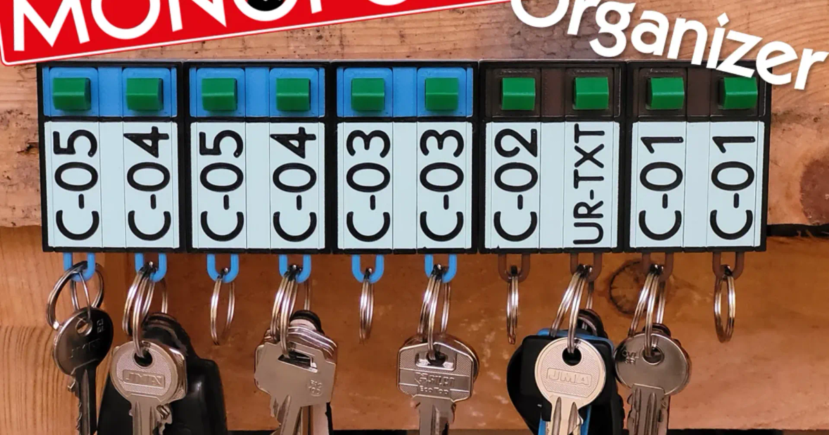 Monop' Key Chain + Wall organizer - No MMU - v2 More Text !!! by Olo ...