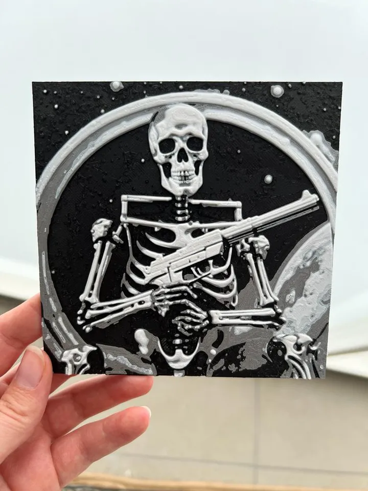 Space Skeleton - HueForge by Hanuto98 | Download free STL model ...