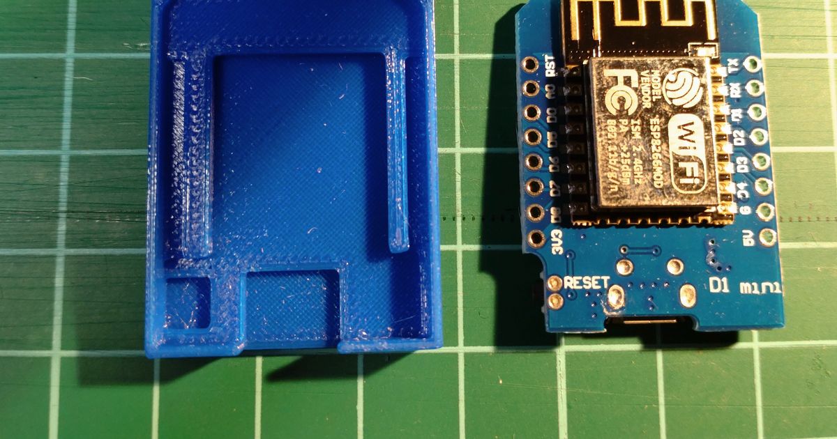 Wemos D1 mini holder by Geert | Download free STL model | Printables.com