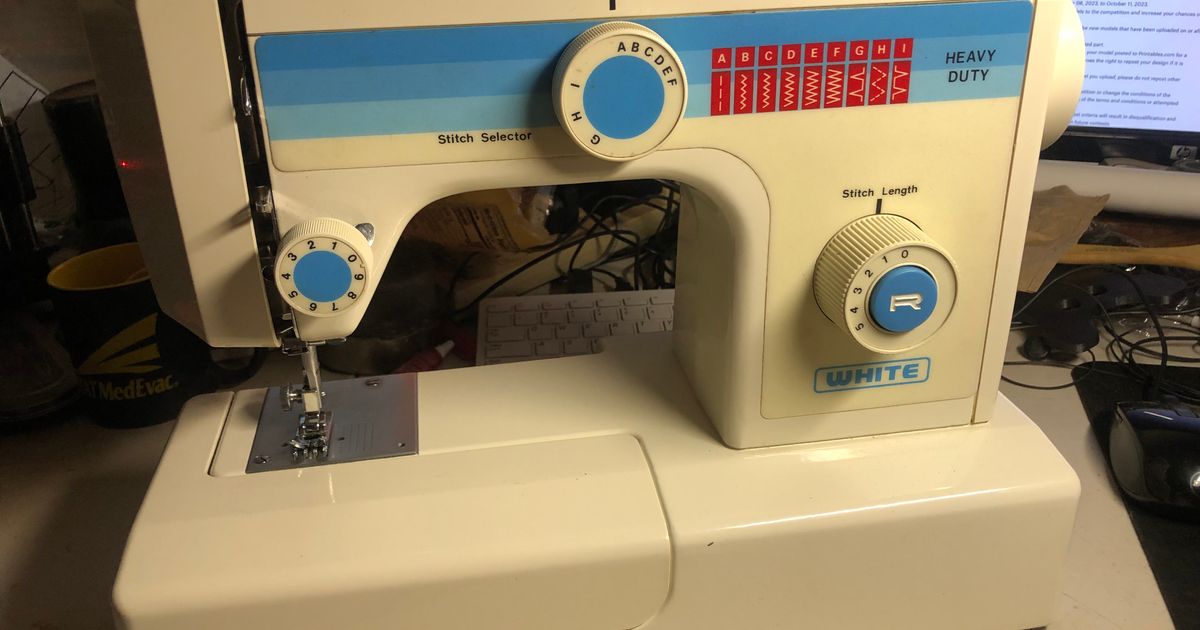 White Sewing Machine Presser Foot Lever Bushing by PrintHermit ...