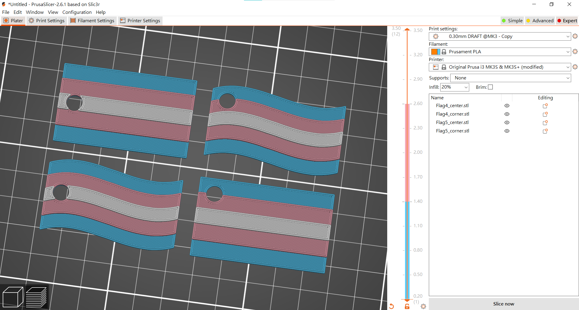Transgender flag key tag by Rhylo Night | Download free STL model ...