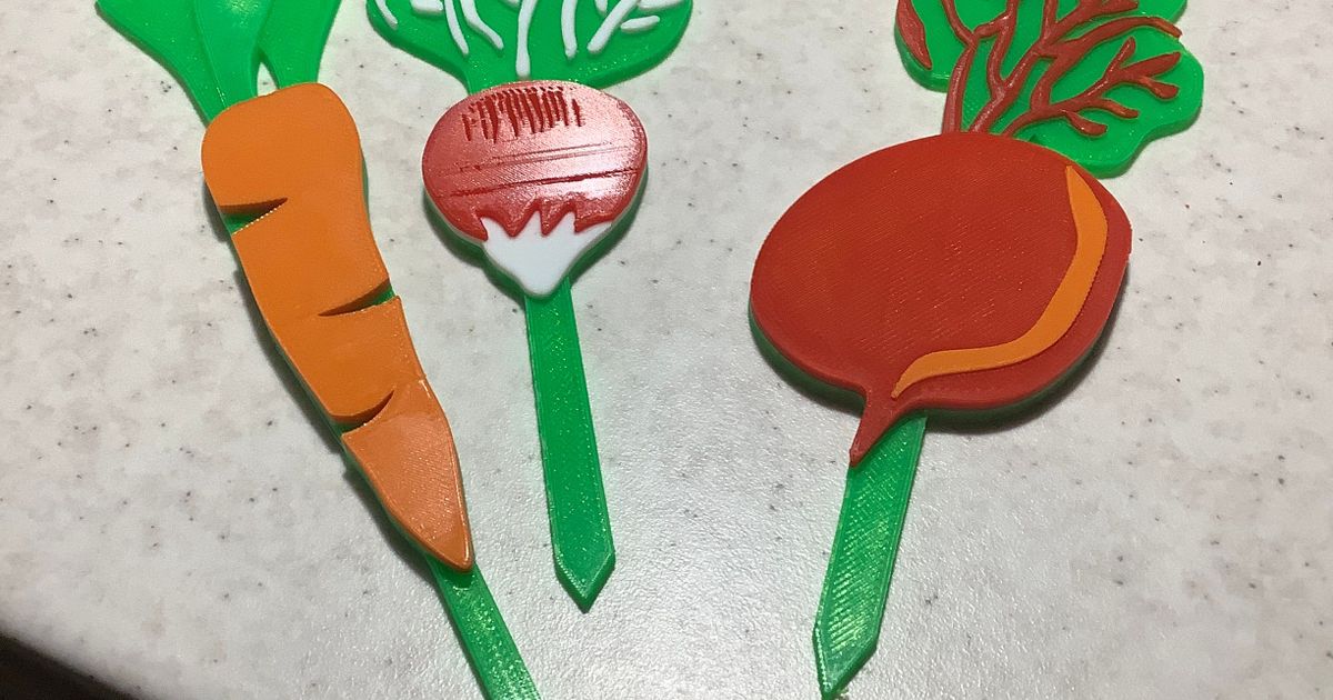 Vegetable tags (version 1.0) by Karolina Klempirova | Download free STL ...