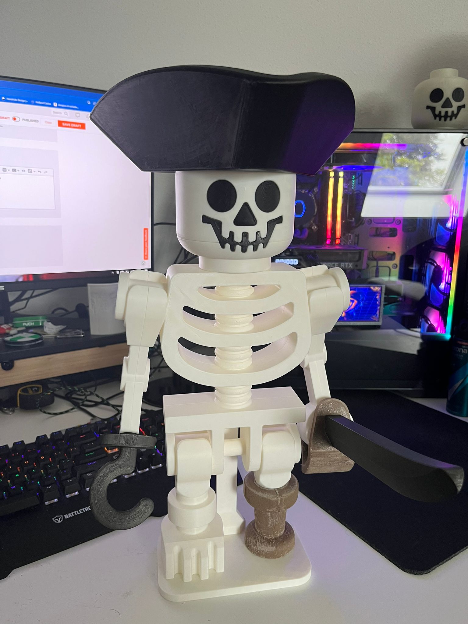 Lego Skeleton stand by pikegaming | Download free STL model ...