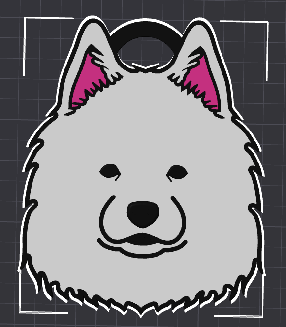 Dog Samoyed keychain (Pes Samojed klíčenka) by KubajsxDD | Download ...