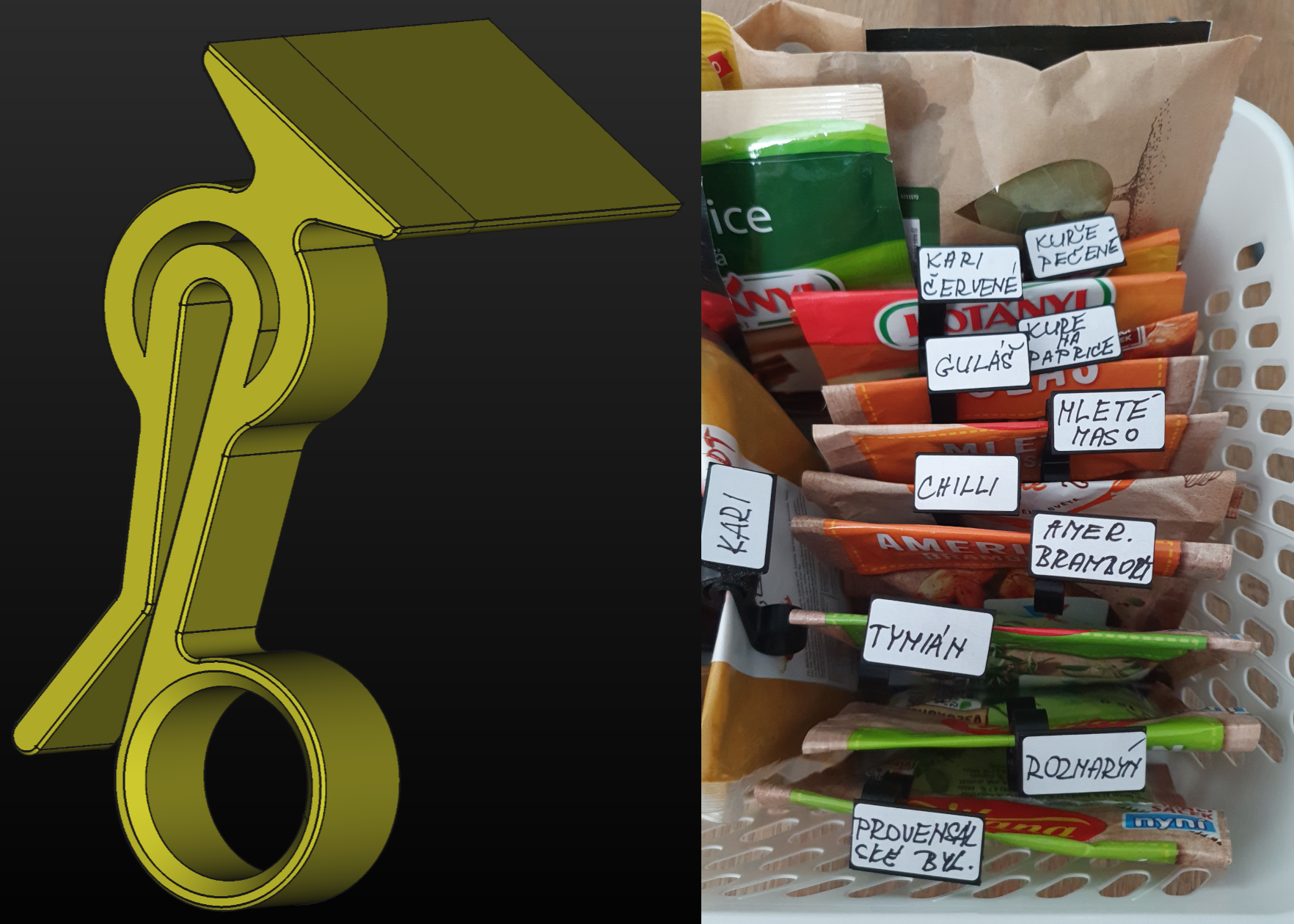 Bag clip with space for tag by xorly | Download free STL model ...