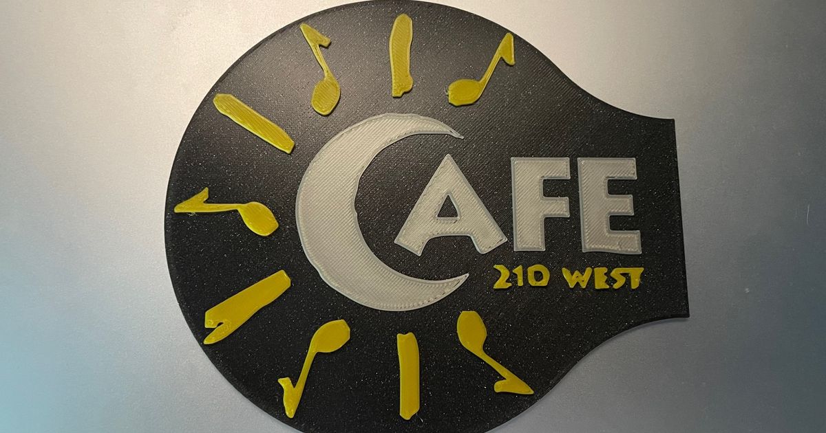 Cafe 210 Logo by ZacheryTB | Download free STL model | Printables.com