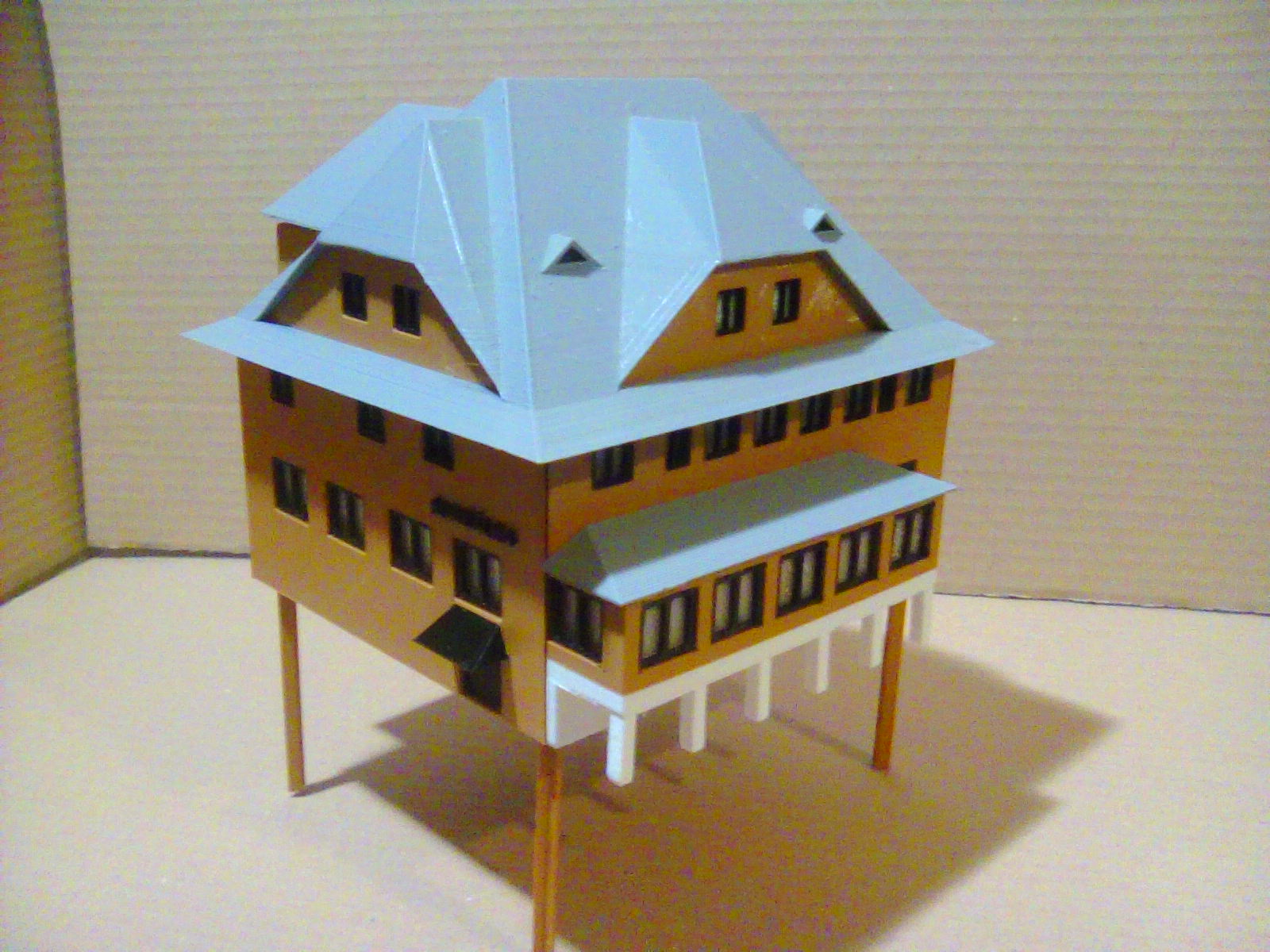 Bumbálka mountain hut (kit) 1:100 / Horská chata Bumbálka (stavebnice ...