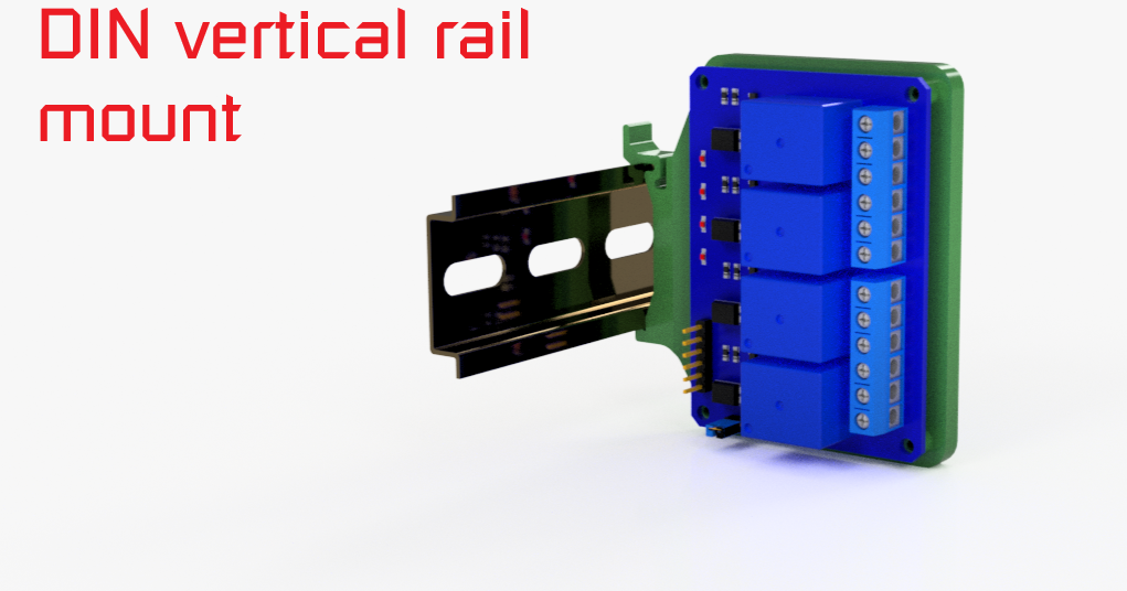 4 ch relay module DIN vertical rail mount by Manuel | Download free STL ...
