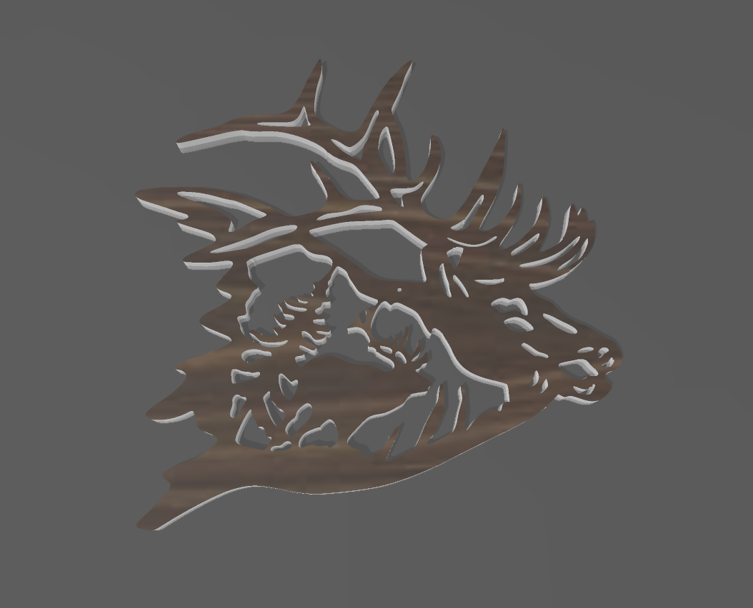 Hirsch Wanddeko / Deer Wallart by Johination | Download free STL model ...