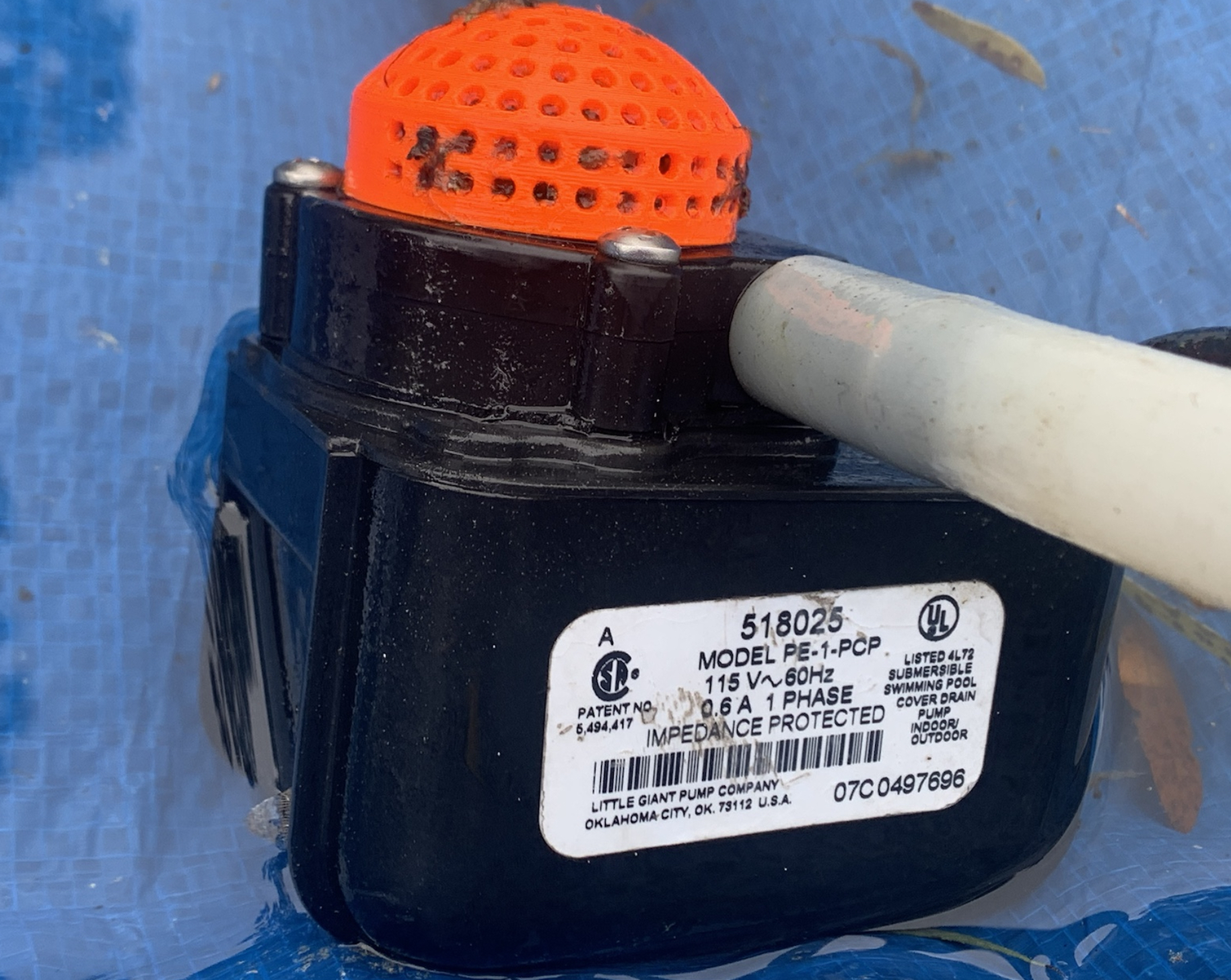 MeshFit screen for Little Giant Pool Cover Pump by danec | Download ...