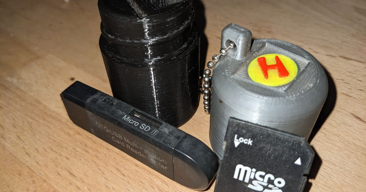 USB stick and SD card case by Fabrice PONÇOT | Download free STL model ...