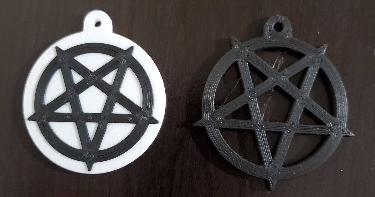 Pentagram Keychain by akephalos | Download free STL model | Printables.com