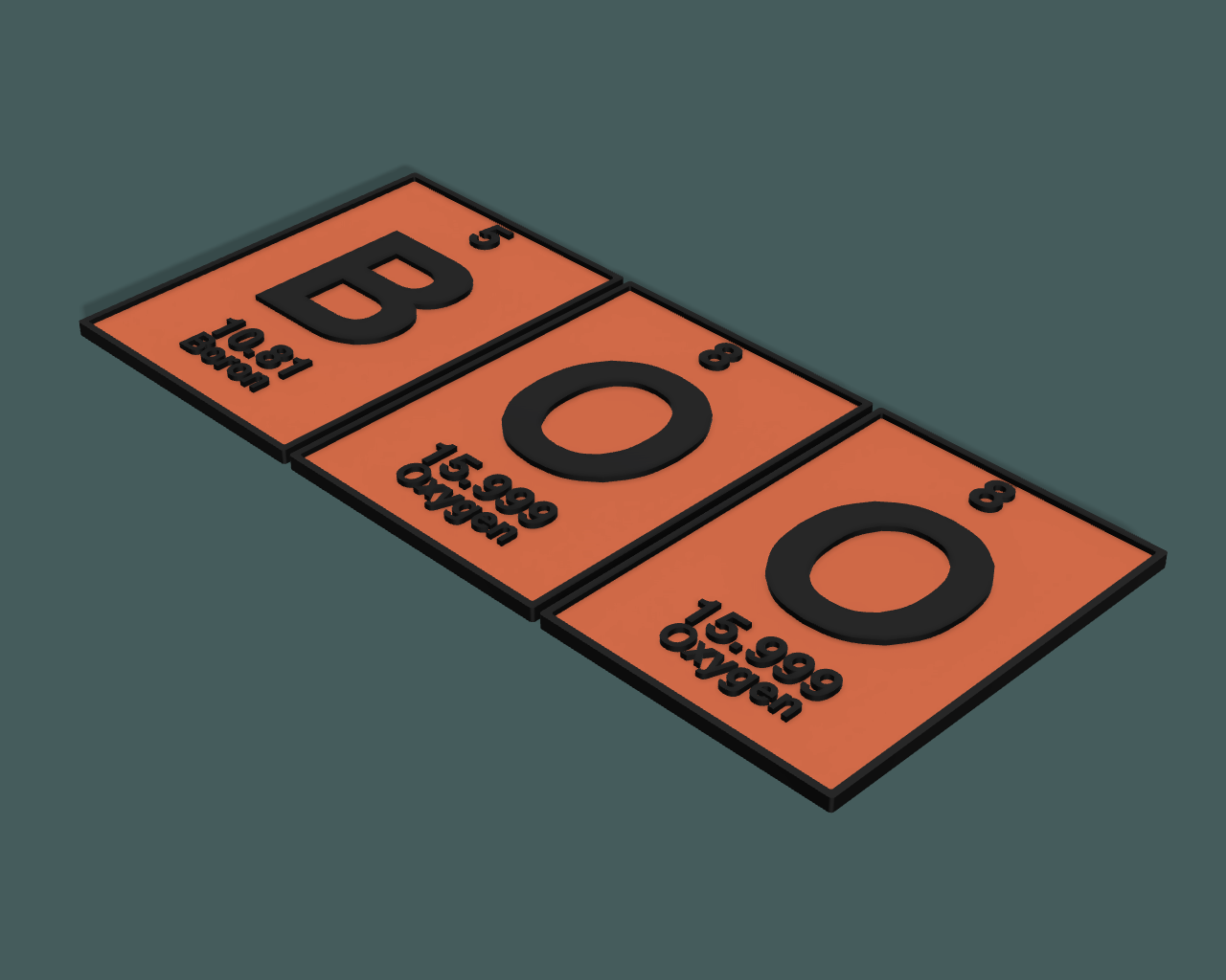 BOO | Elements of the Periodic Table von Josh Carroll | Kostenloses STL ...