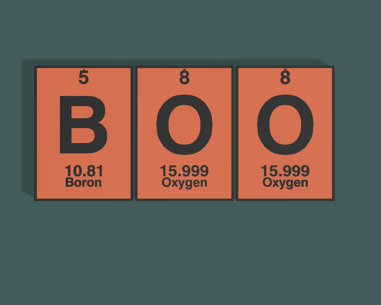 BOO | Elements of the Periodic Table von Josh Carroll | Kostenloses STL ...