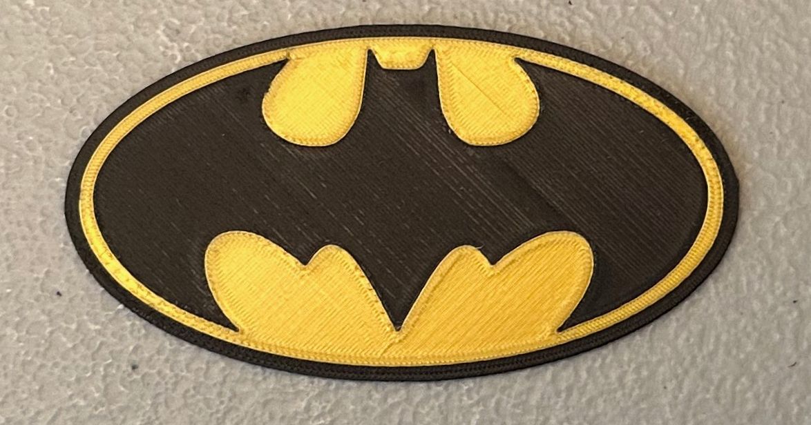 Multicolor Batman Logo Magnet by wotfan69 | Download free STL model ...