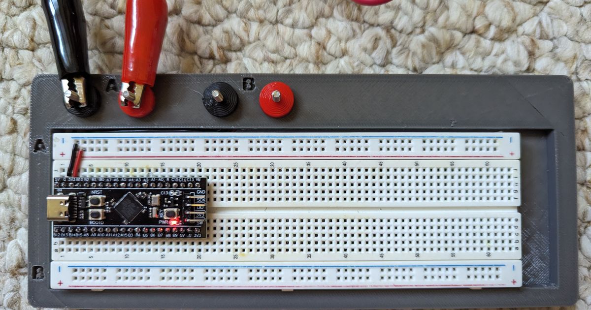 Breadboard Mount with Power Terminals by Nebbish | Download free STL ...